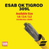 ESAB OK Tigrod 309L (ER309L) Stainless Steel Filler Rod